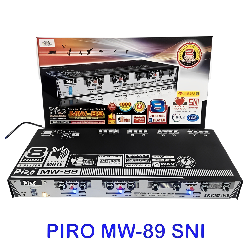 Jual Amply Walet Piro MW89 3 Input 8 Output / Ampli Walet PIRO MW 89 3 ...