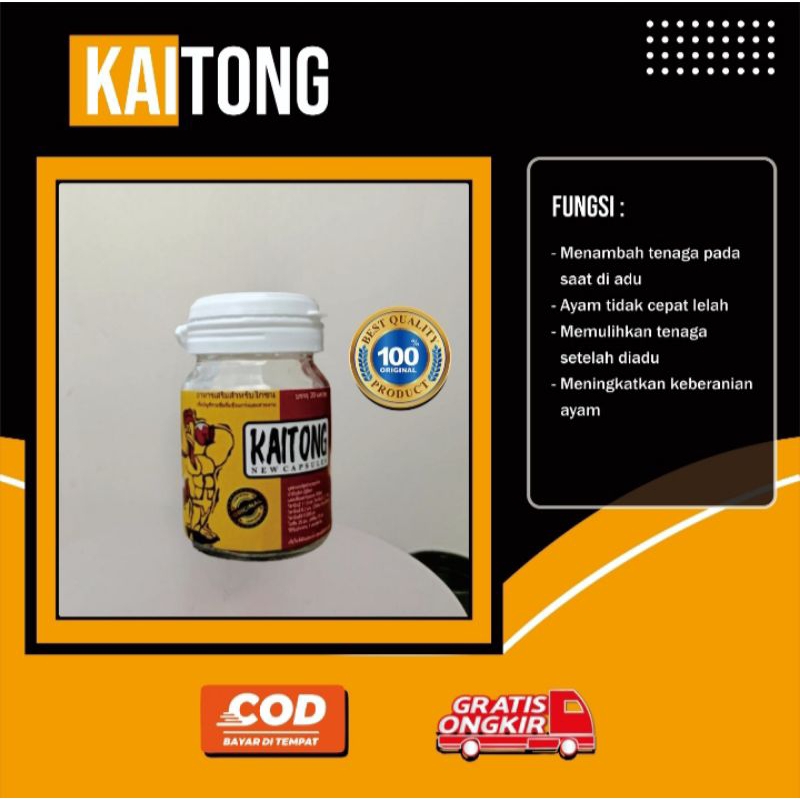 Jual Kaitong Vitamin Ayam Doffing h-1 dan Vitamin Harian 20 kapsul ...