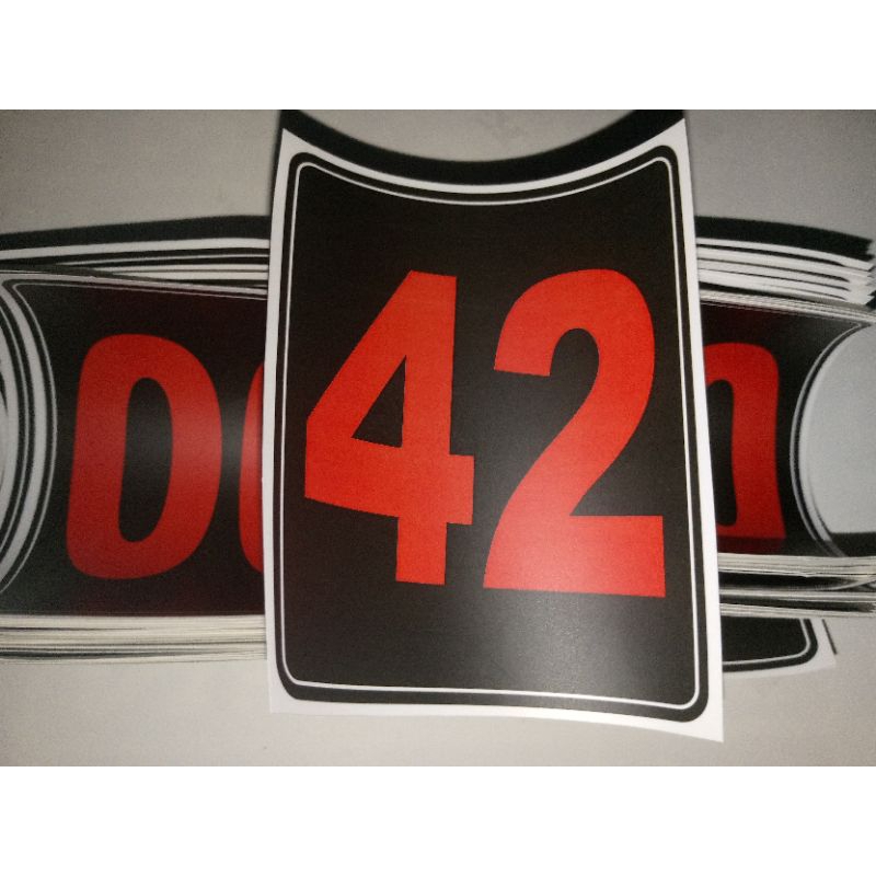 Jual Stiker Angka Custom 12x10 cm Vinyl Doff Stiker Custom Nomor Kos ...