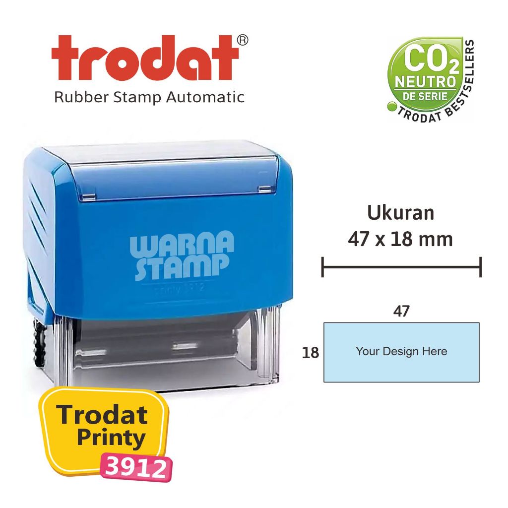 Jual Stempel Trodat Printy 3912 Original Tanpa Letter / Warna Stamp ...
