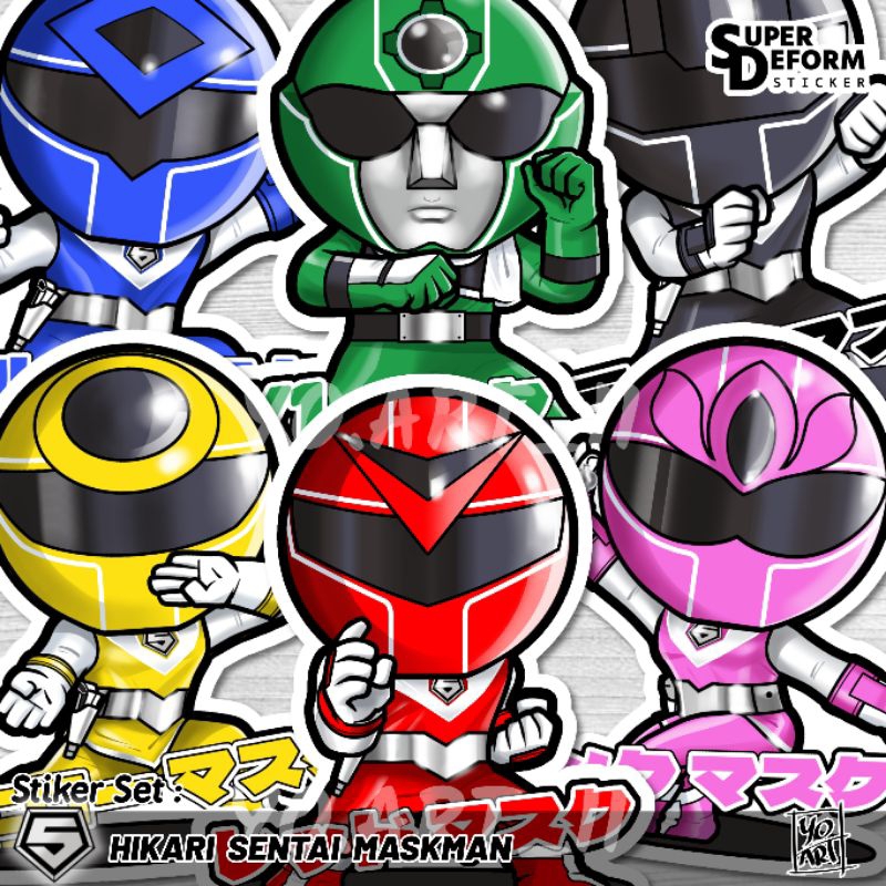 Jual Stiker Set - Super Sentai Series vol.11 - Hikari Sentai MASKMAN ...