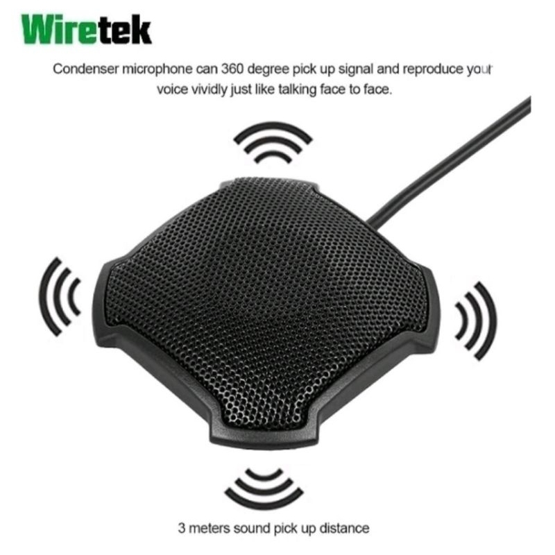 Jual Microphone Omnidirectional 360 Degree Table Conference Meeting ...