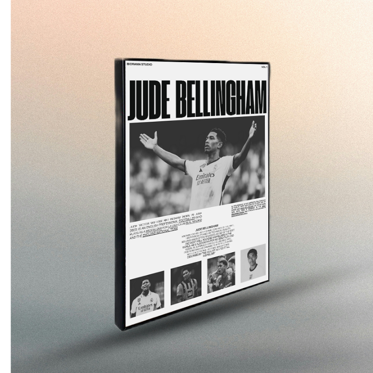 Jual Hiasan Dinding / Poster Kayu + Frame Blok - Jude Bellingham ...