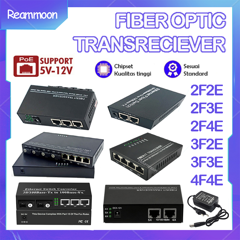 Jual Media Converter Fiber Ethernet Switch 2F2E 3F3E Optik 3 SC 2 RJ45 ...