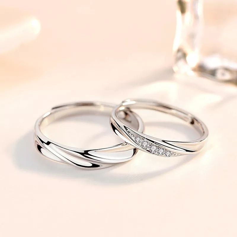 Jual SEPASANG Cincin silver S925 - IMPORT [TANPA BOX - SDOSO] | Shopee Indonesia