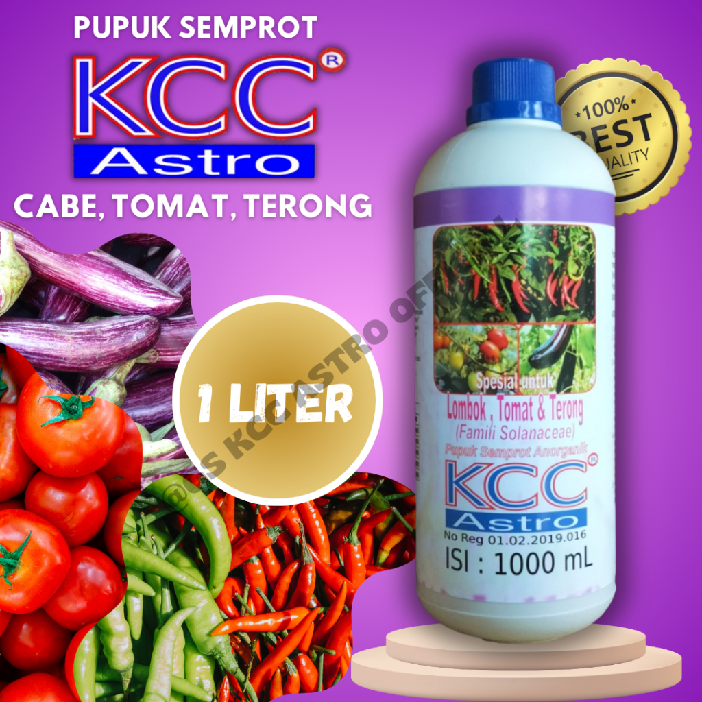 Jual KCC ASTRO - Pupuk Semprot Cair spesial Cabai, Tomat dan Terong 1 liter | Shopee Indonesia