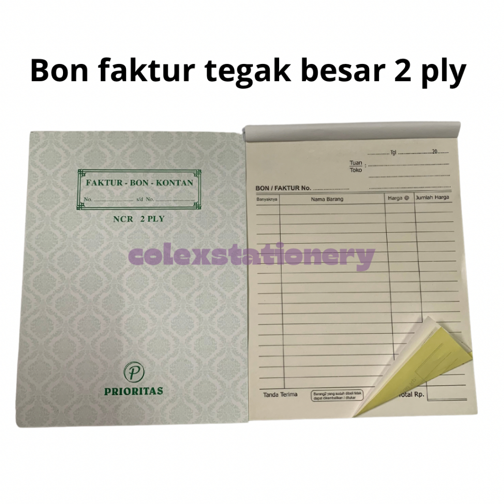 Jual Bon / Bon Faktur Kontan Murah NCR Rangkap 2 Ply Ukuran Besar ...