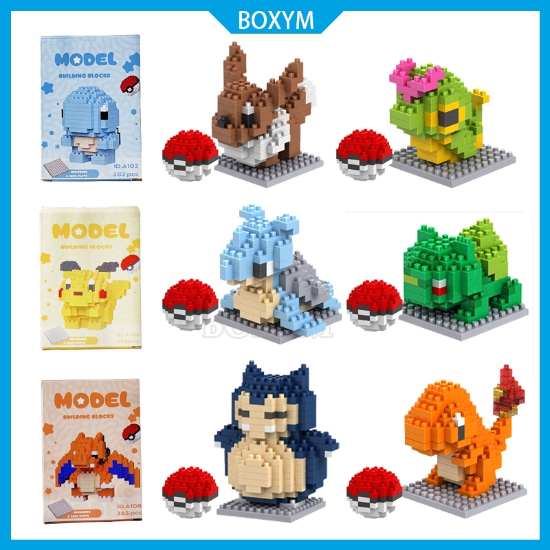 Jual Nano Block Mini Pikachu DIY Balok Susun Pokemon Mainan Bricks ...