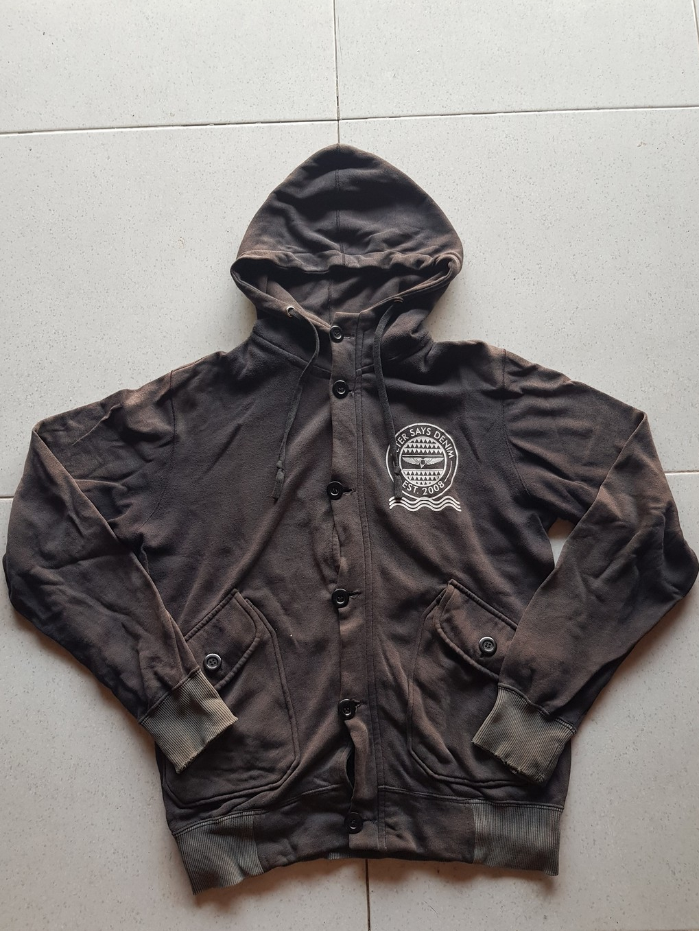 Jual Hoodie Button PSD Peter Says Denim Bekas Second Brand | Shopee ...