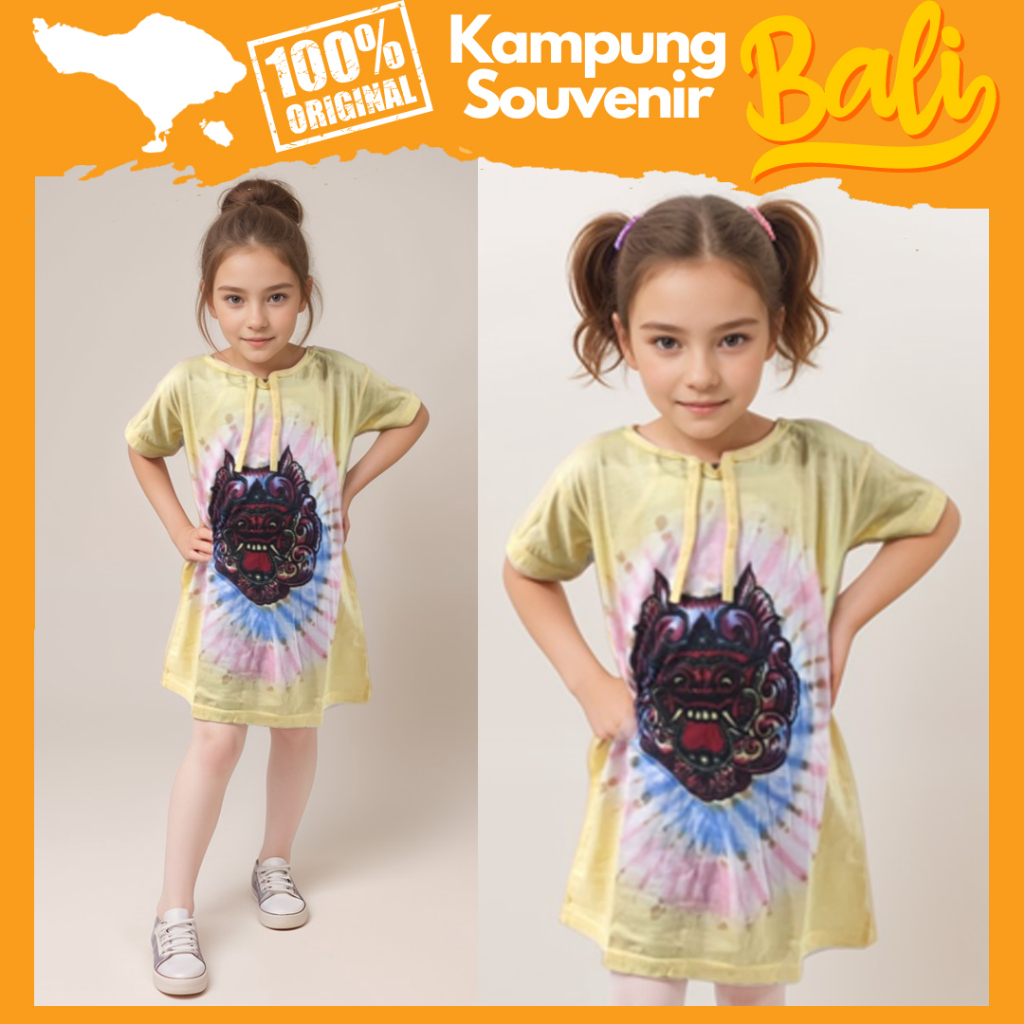 Jual Daster Anak Barong Pelangi Khas Bali Oleh Oleh Khas Bali Daster ...