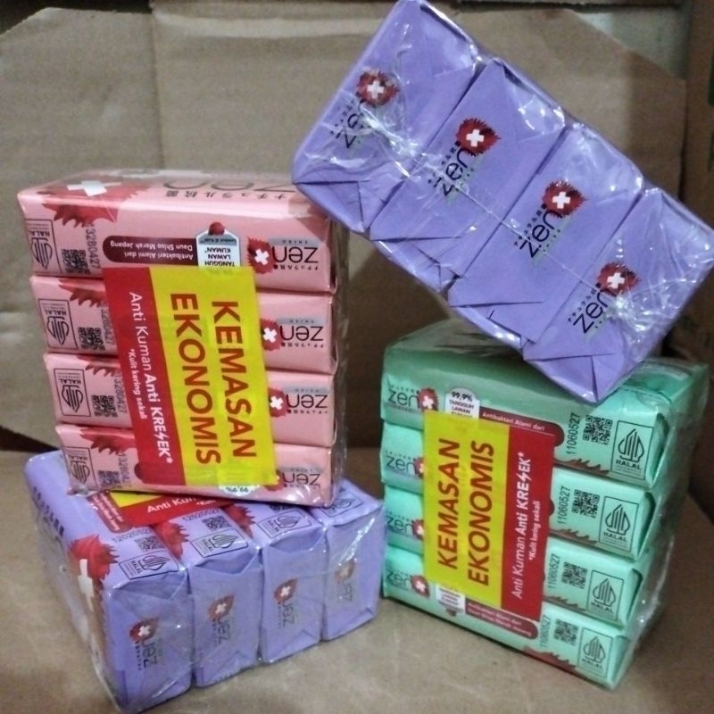 Jual Zen sabun mandi batang 60 gr/bar soap antibacterial 60 gr (1 paket ...