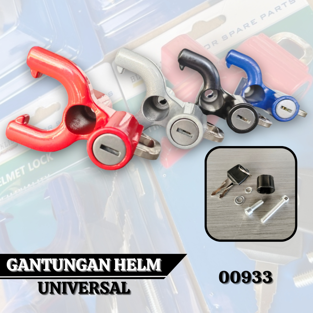 Jual Gantungan Motor Plus Gembok Helm Gantungan Helm 2 Fungsi Anti ...