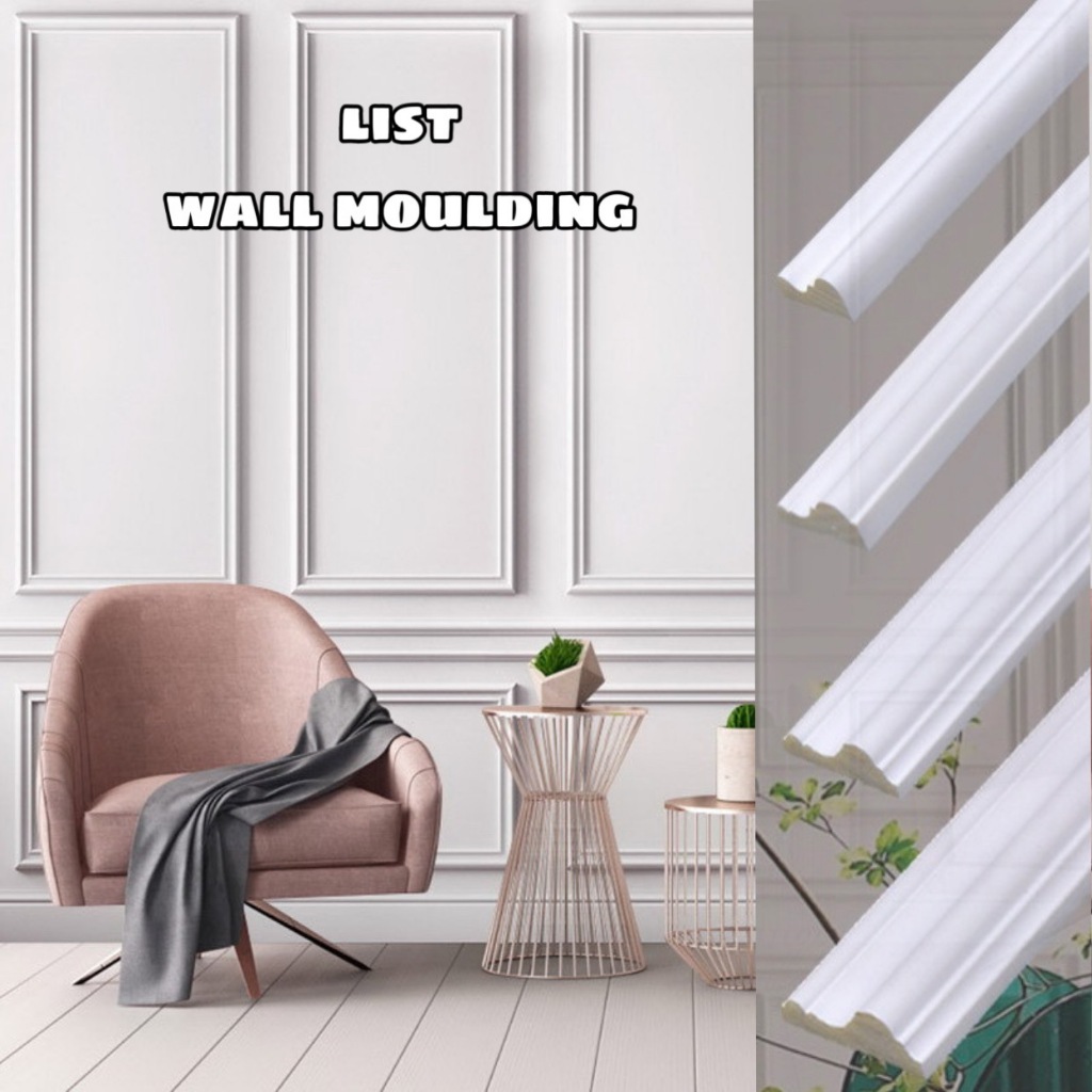 Jual [2.9METER] List Wall Moulding PVC / List Border Molding 3D ...