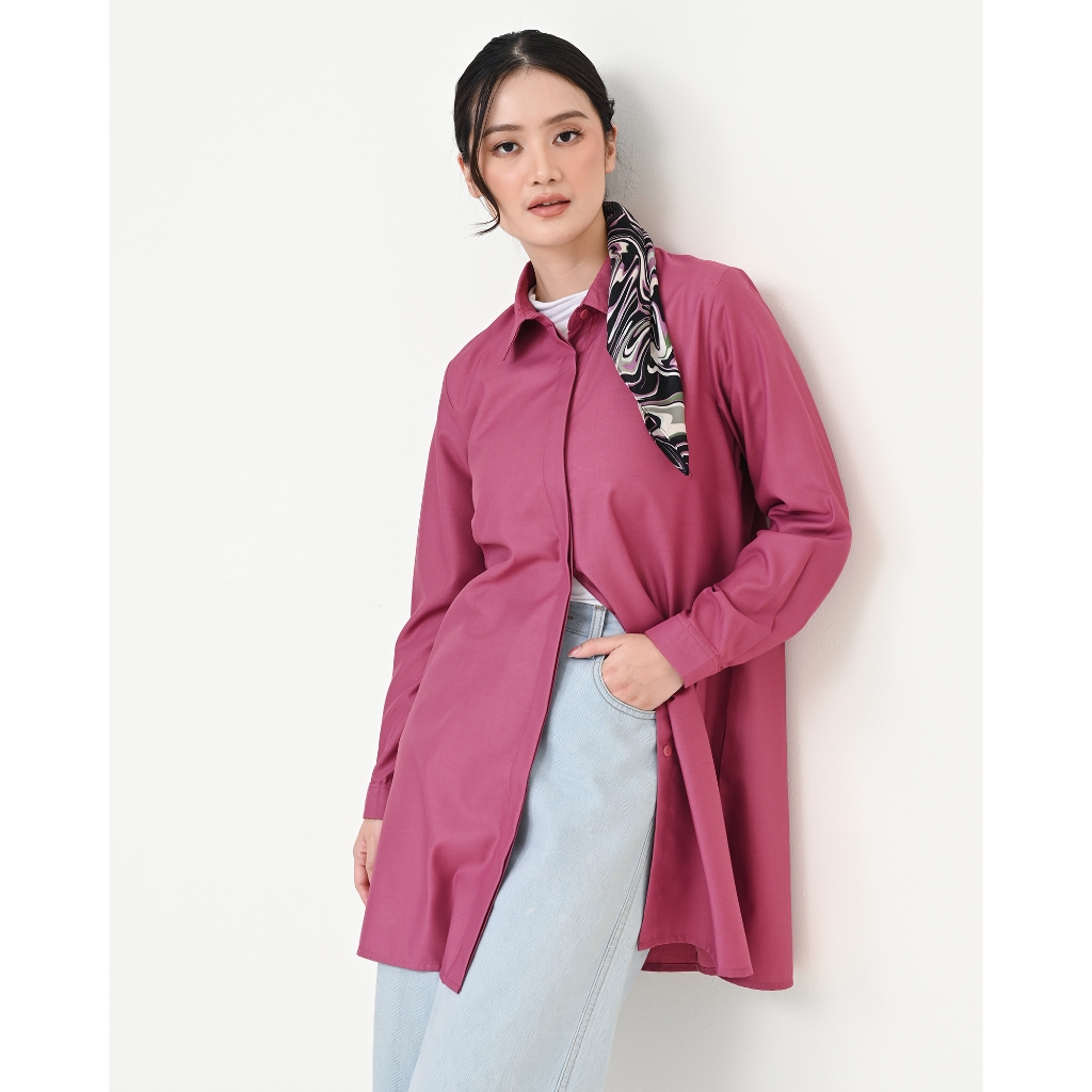 Jual Geulis.id DAILY TUNIC BASIC SERIES TUNIK PUTIH / TUNIK KERJA / KEMEJA KERJA / TUNIK ...