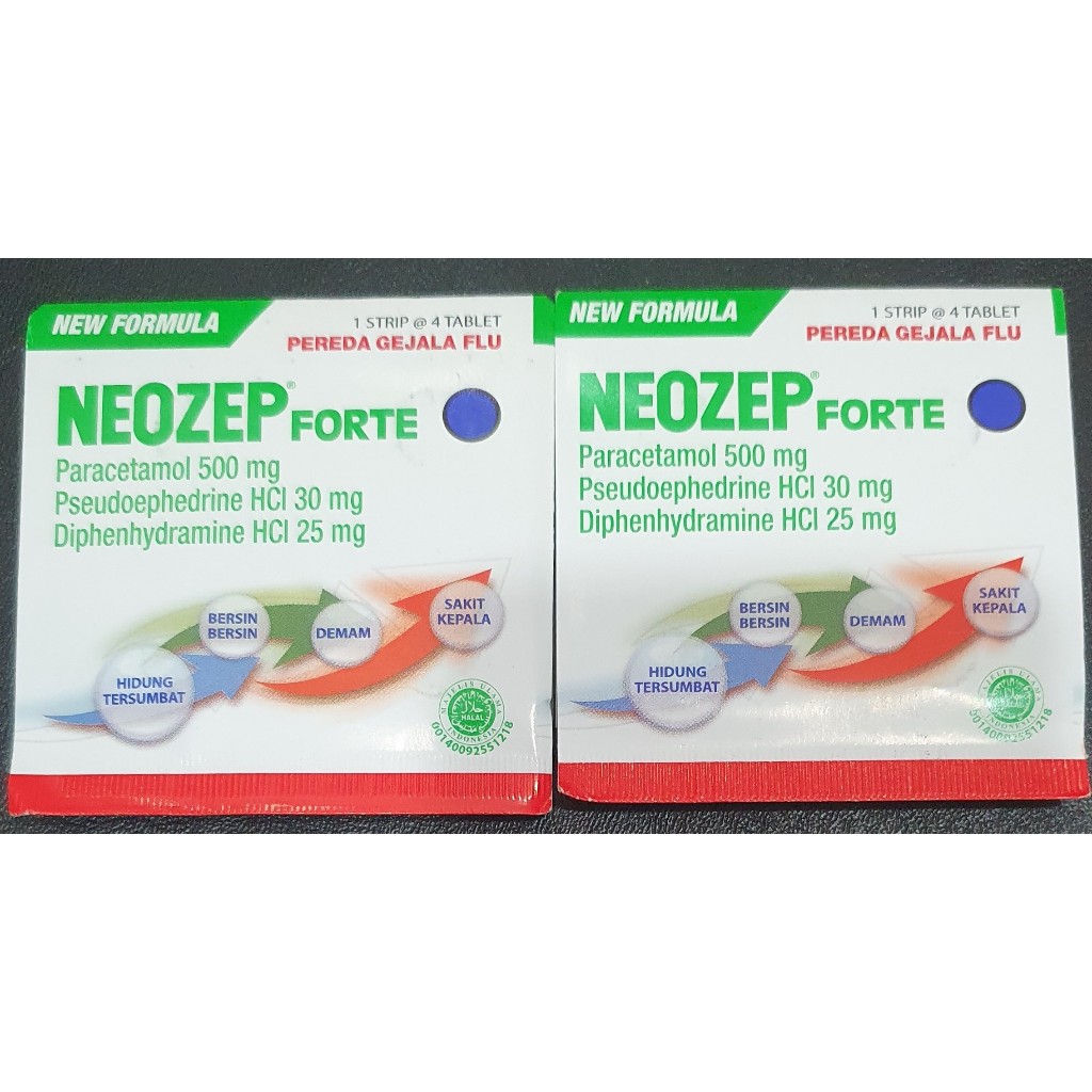 Jual NEOZEP FORTE Strip 4 Tablet - Obat Pereda Flu Pilek Sakit Kepala ...