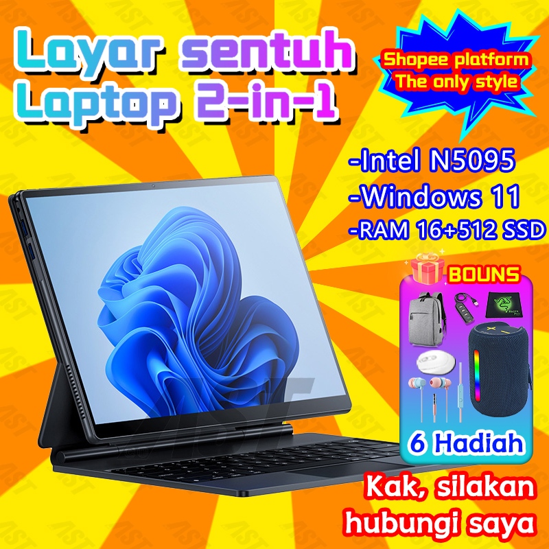 Jual [2025 baru]AST Laptop 2 in 1 touchscreen 12.7'' 16G+512G SSD intel ...