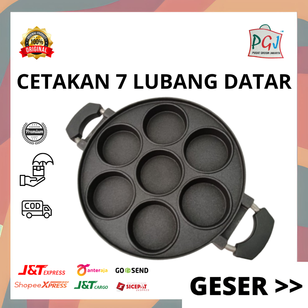 Jual PGJ - Cetakan Kue 7 Bulat Datar Dengan Tutup Kaca 100139 / Cetakan ...