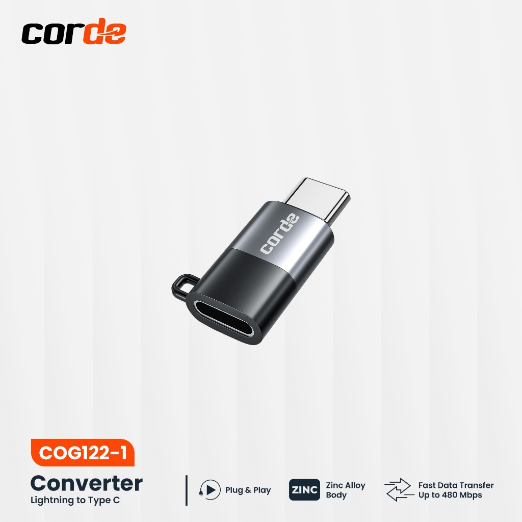 Jual CORDE Converter Lightning to Type C 2.0 Support Voice Data ...