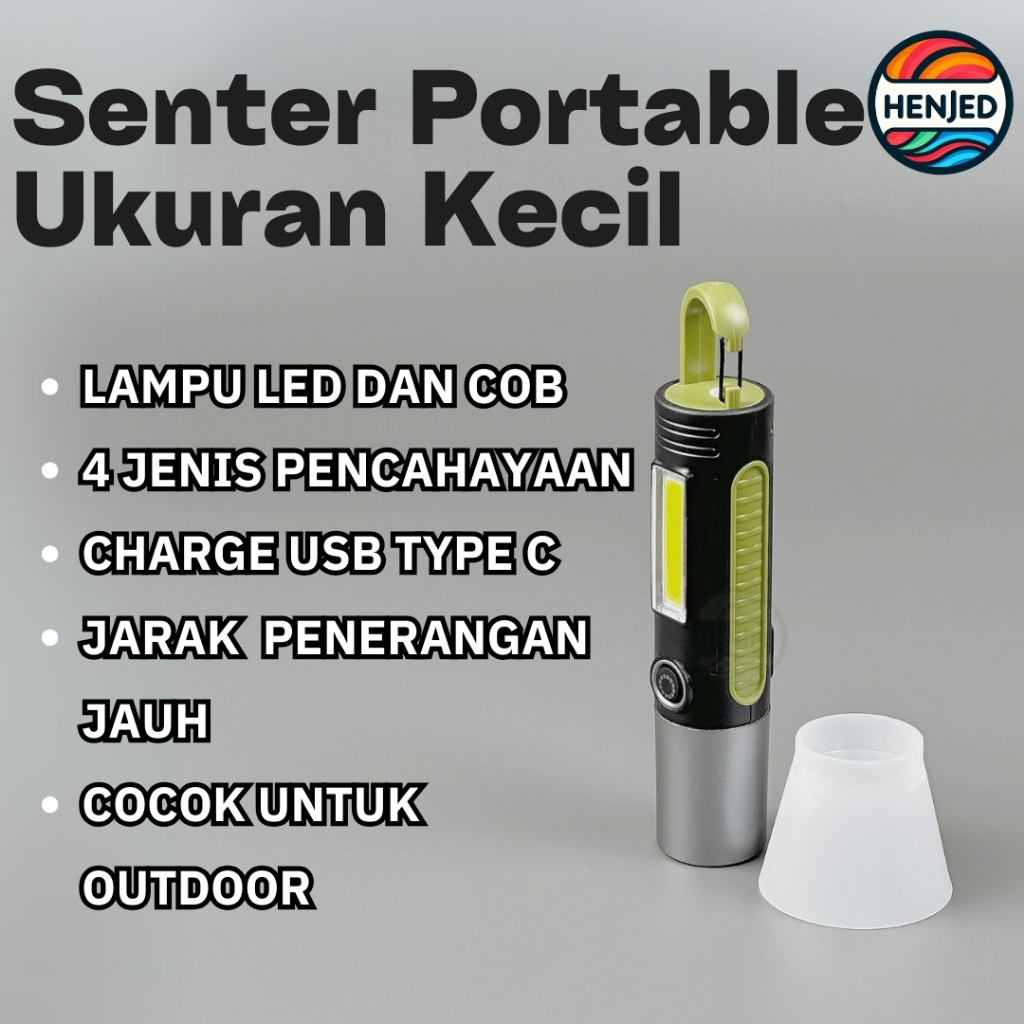 Jual Senter LED Mini Super Terang 4 Mode Cahaya Multifungsi Tahan Air ...