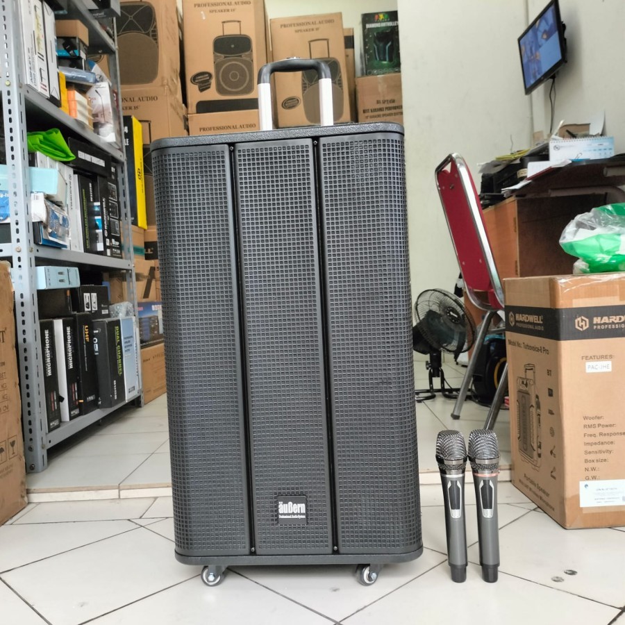 Jual Speaker Portable AUBERN 2 Mic Wireless bluetooth Karaoke Smart Tv ...