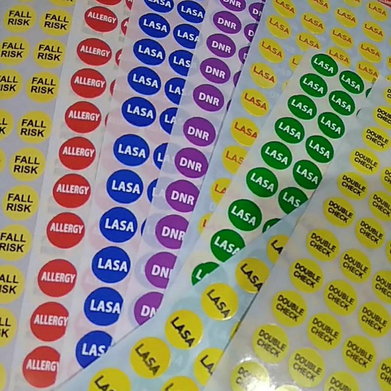 Jual Stiker High Alert | Stiker Lasa Diameter 1cm isi 260pcs perlembar | Stiker Medis | Shopee ...