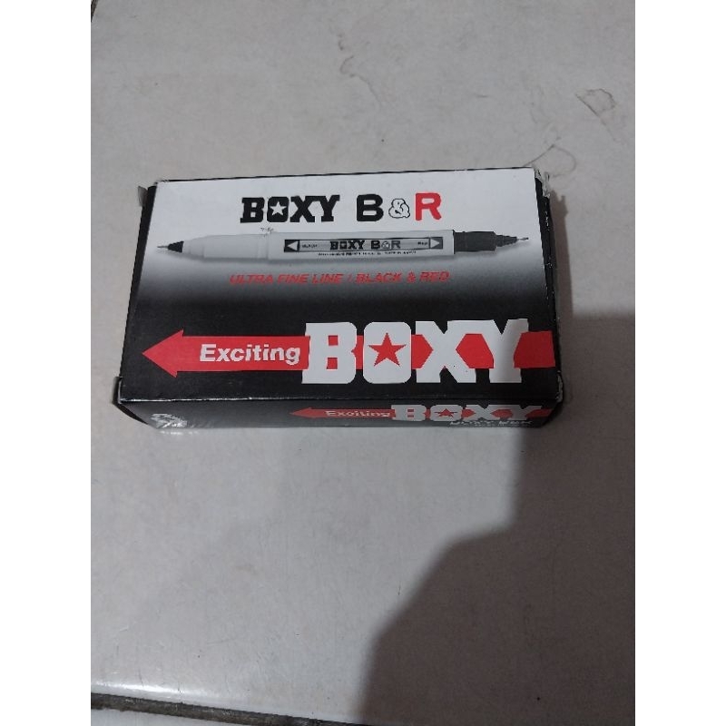 Jual PEN BOXY B & R ULTRA FINE LINE/ BLACK & RED HARGA 1 PCS | Shopee ...