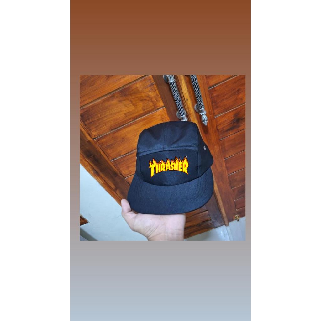 Jual [COD]Topi Snapback SABLON TRASHER WILD Hip-Hop New Model/Topi Lima ...