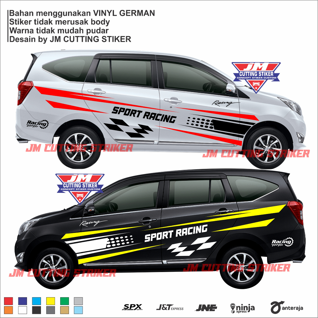 Jual Stiker mobil sigra calya stiker striping cuting body mobil calya ...
