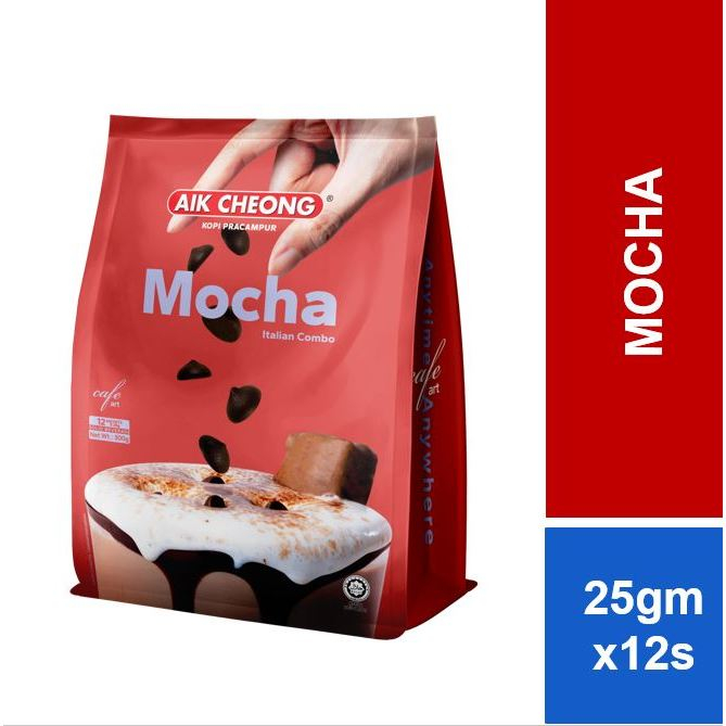 Jual Aik Cheong 3 In 1 Cafe Art Mocha Italian Combo 12 x 25 Gram ...
