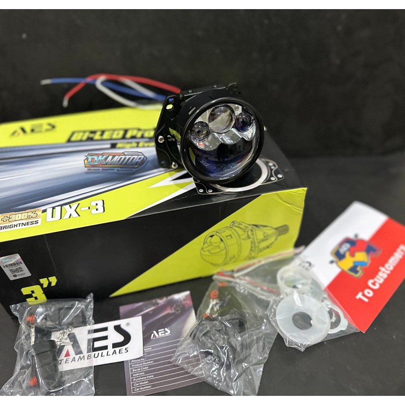 Jual Lampu Projector BILED AES UX 3 UX3 3Inch Triple Laser 80 Watt ...