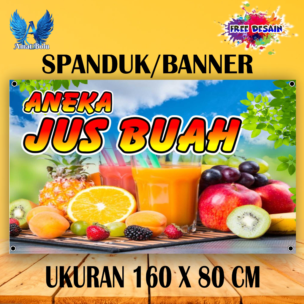 Jual Cetak Banner Cetak Spanduk ANEKA JUS BUAH Ukuran 70X50 CM BISA ...