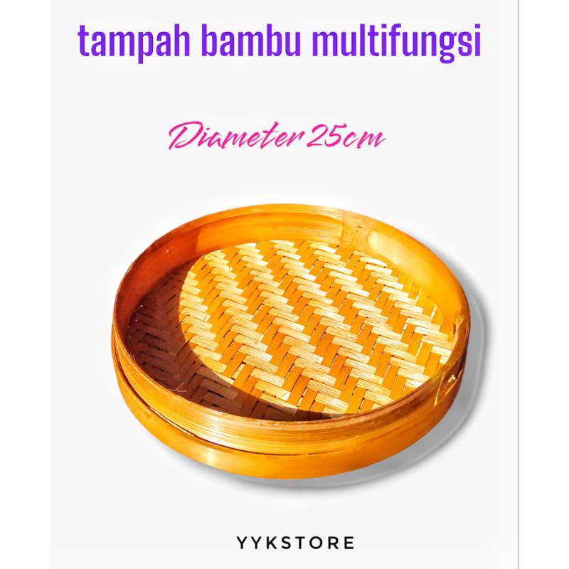 Jual Tampah / Tambir Bambu Multifungsi Diameter 25cm Unik | Shopee ...