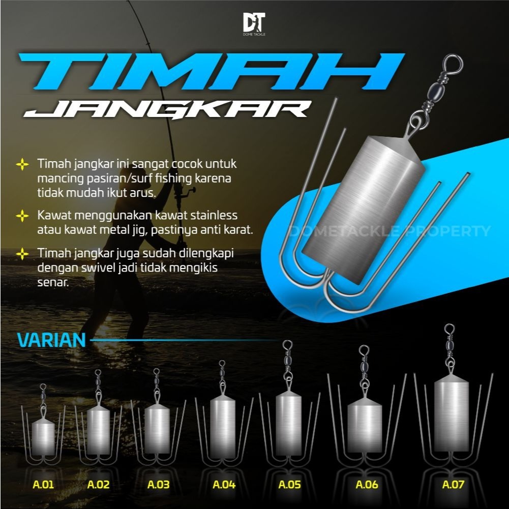 Jual Timah Jangkar Eceran Per 1 pcs Timah Untuk Mancing Pasiran Surf ...
