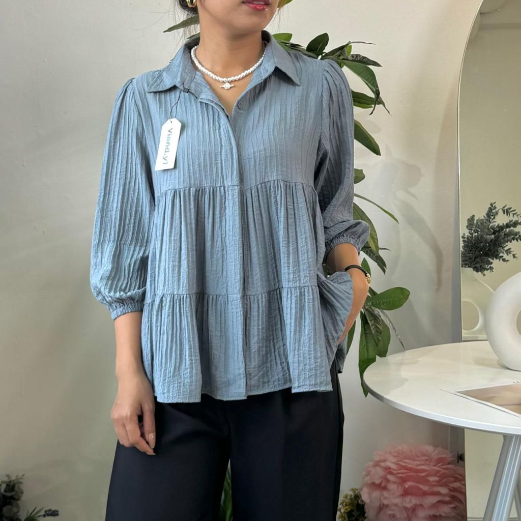 Jual Blouse Polos Wanita / Atasan Cewek Korea Style / Blus Premium ...