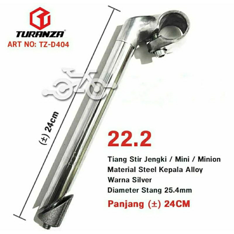 Jual stem sepeda tiang stang sepeda mini alloy Turanza | Shopee Indonesia