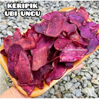 Jual COD 250 GRAM KRIPIK UBI UNGU KRIPIK TELO KERUPUK SINGKONG GROSIR ...