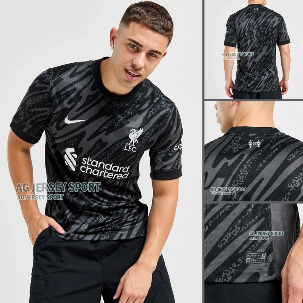 Jual JERSEY LIVERPOOL GOALKEEPER HITAM BLACK 2024 2025 GRADE ORI BAJU ...