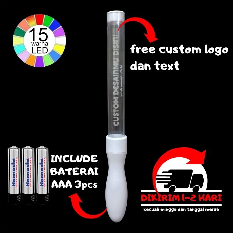 Jual LIGHSTICK PENSTICK GLOWSTICK LED STICK CUSTOM PARTY LED 3D TUBE ...