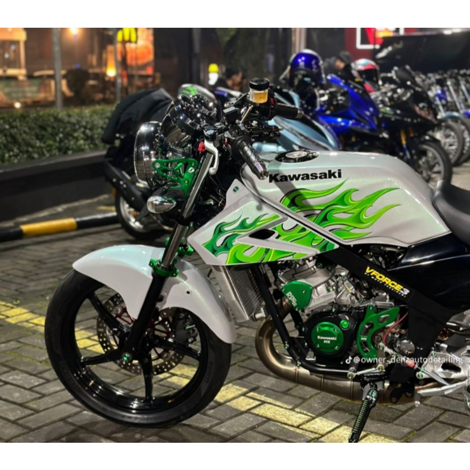 Jual STRIPING TRANSPARAN GLOSSY NINJA SS MOTIF API/FLAME | Shopee Indonesia