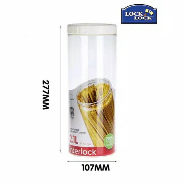 Jual Original LocknLock Wadah Pasta Transparan Interlock Toples White ...