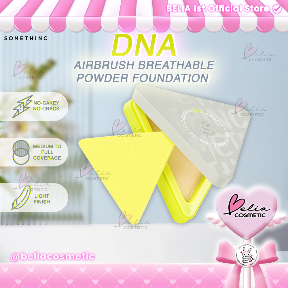 Jual BELIA SOMETHINC DNA Airbrush Breathable Powder Foundation | Bedak ...