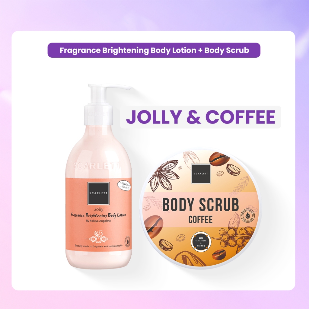 Jual Scarlett Whitening Bundle Body Lotion + Body Scrub ( Jolly ...