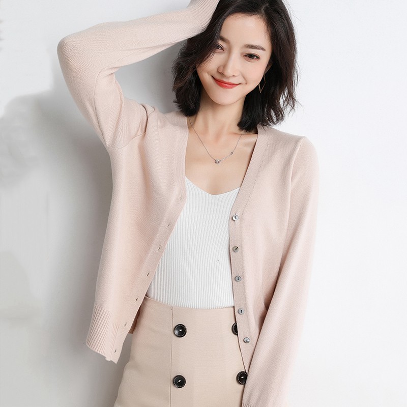 Jual [ Premium ] Cardigan Korean Style Import - Sweater V-neck Rajut ...