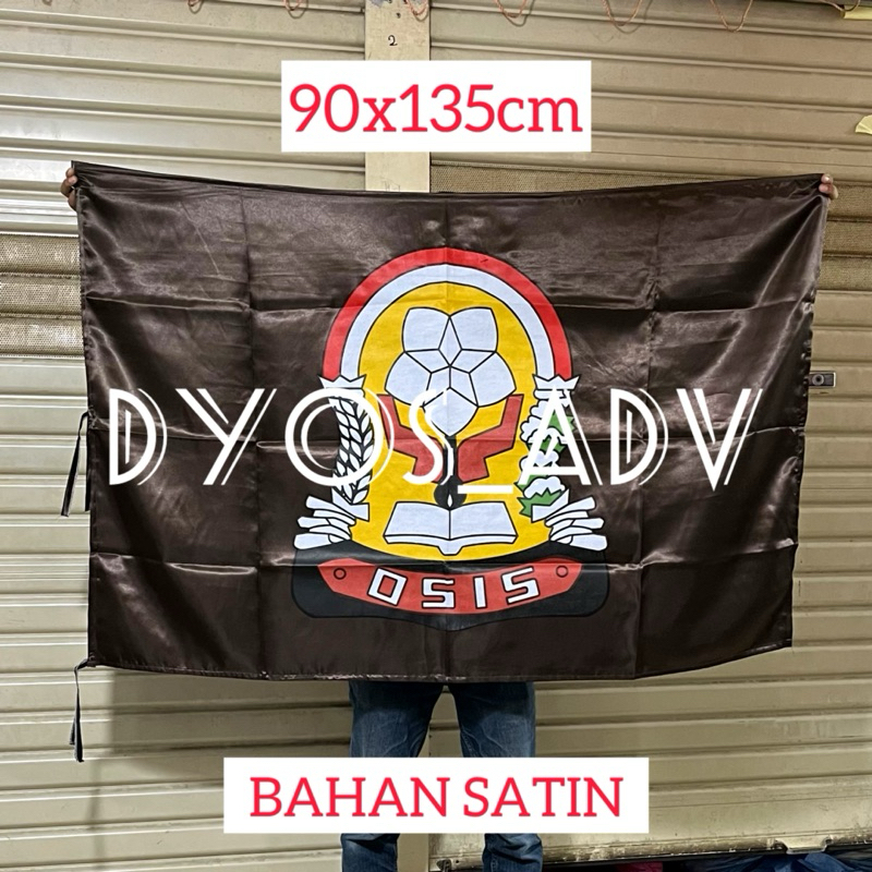 Jual Bendera osis coklat bahan satin 90x135 cm sablon | Shopee Indonesia