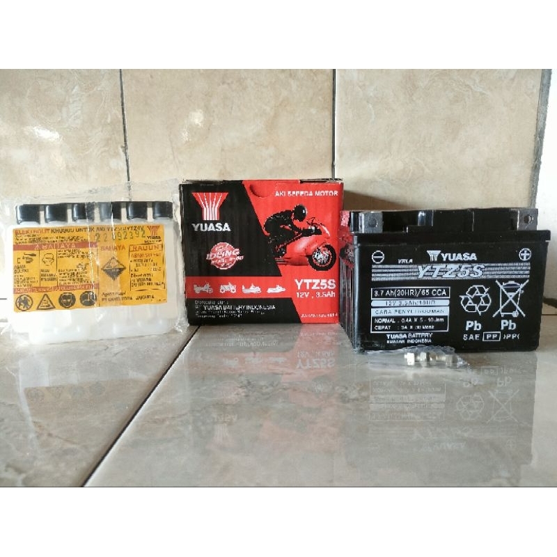 Jual Aki Accu Kering Yuasa YTZ5S 12V 3.5Ah | Shopee Indonesia