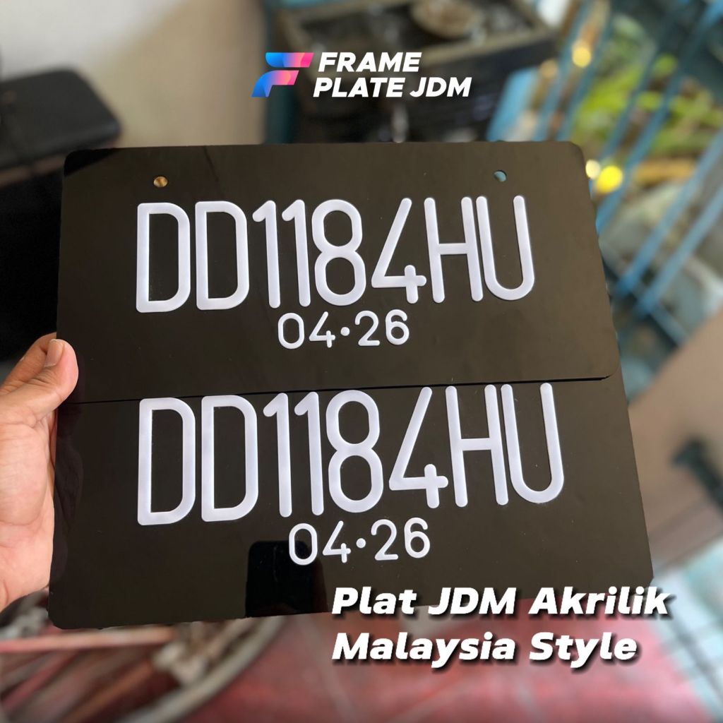 Jual Plat Nomor Mobil JDM Akrilik 3mm Malaysia Style | Frame Plate JDM ...