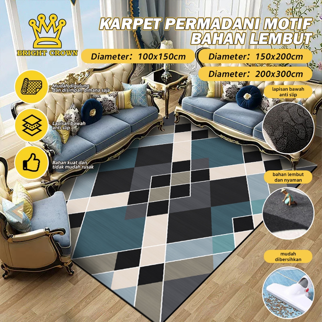 Jual Bright Crown BELI LOKAL Karpet Lantai Eropa UK 100x150cm/150x200cm ...