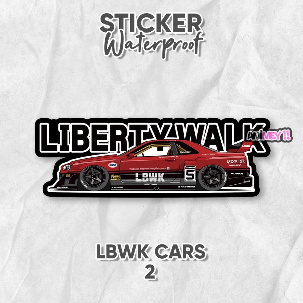 Jual Stiker LBWK Cars / Sticker Liberty Walk waterproof / Stiker Mobil ...