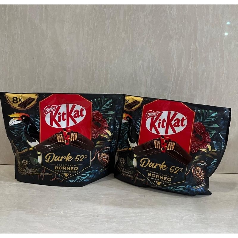 Jual Kitkat dark 52% cocoa Borneo chocolate isi 8 pcs | Shopee Indonesia