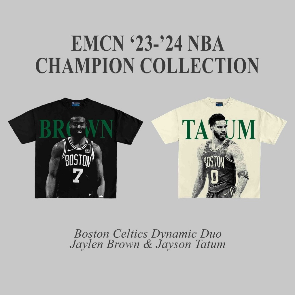 Jual EMCN Oversized Tee Dynamic Duo Boston Celtics Jayson Tatum Jaylen ...